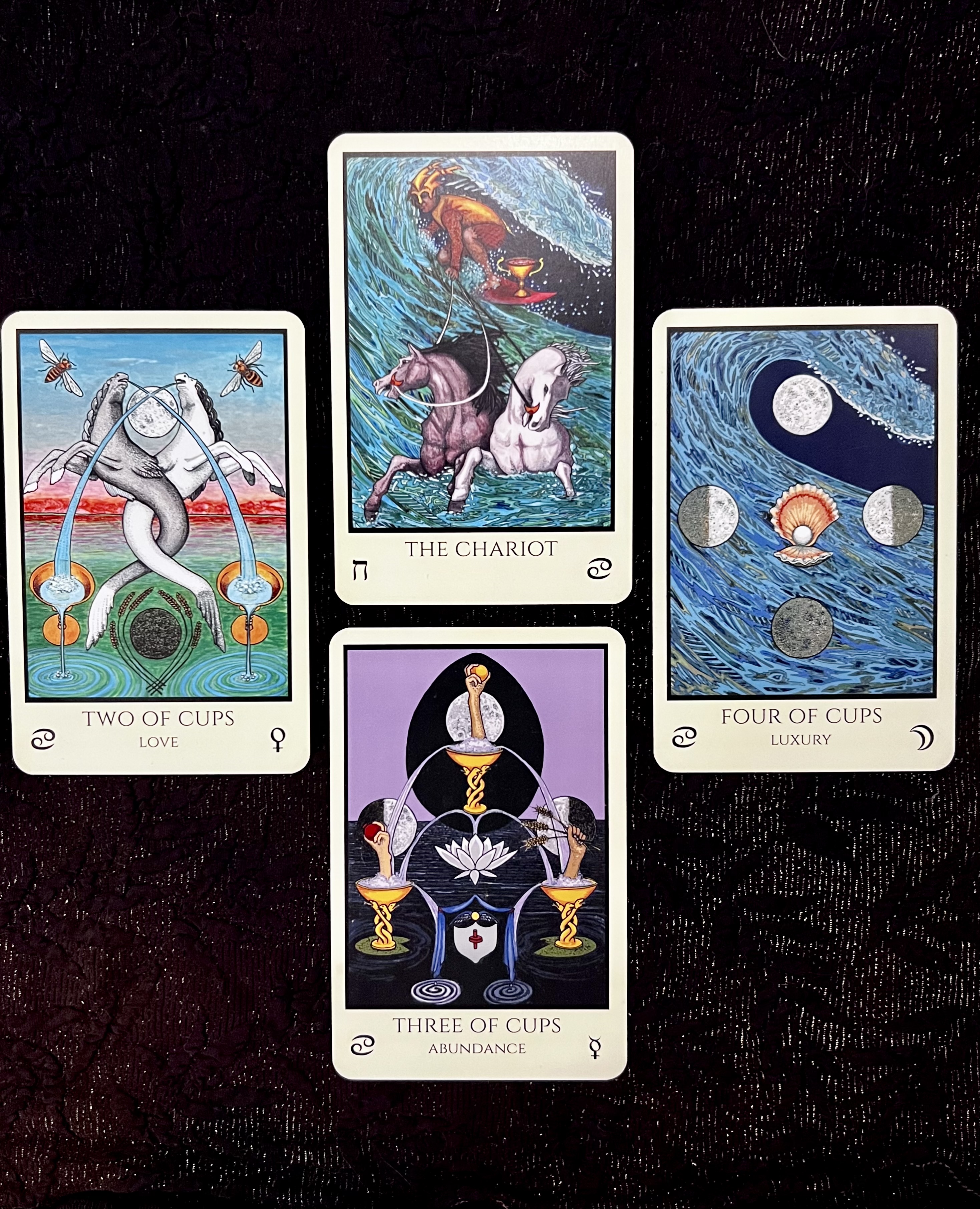 Tabula Mundi Tarot: Cancer Decan (2-4 Cups) + The Chariot June 1st 2025 ...